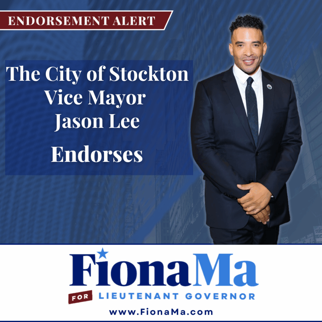The City of Stockton Vice Mayor Jason Lee Endorses Fiona Ma, CPA for ...